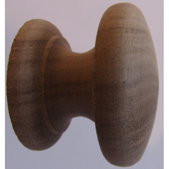 Knob style D 38mm walnut sanded wooden knob