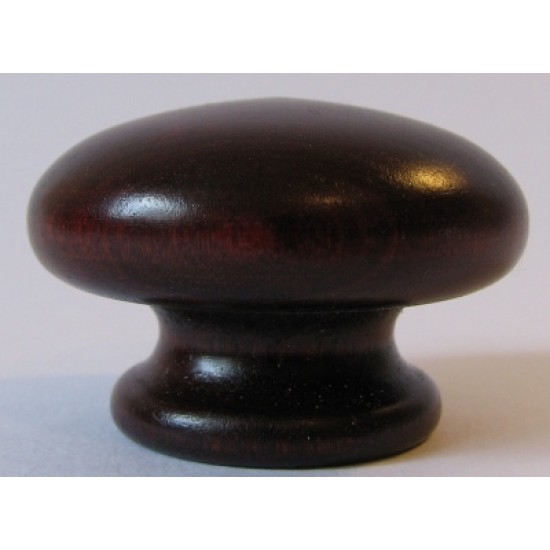 Knob style R 48mm cherry red mahogany stain wooden knob