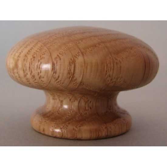 Knob style R 60mm oak lacquered wooden knob